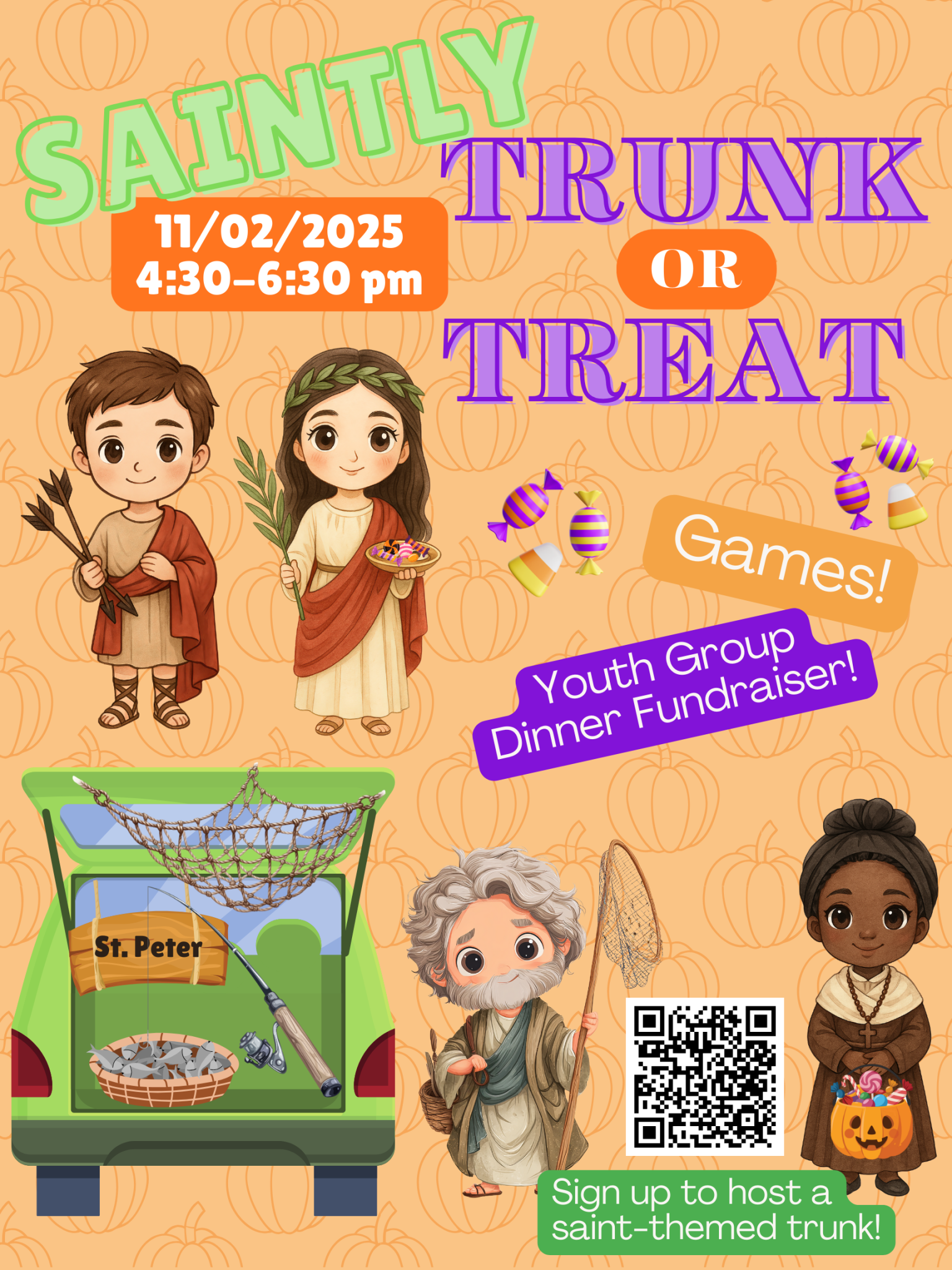Saintly Trunk or Treat 2025-2026 – Catholic Church of Saint Mark